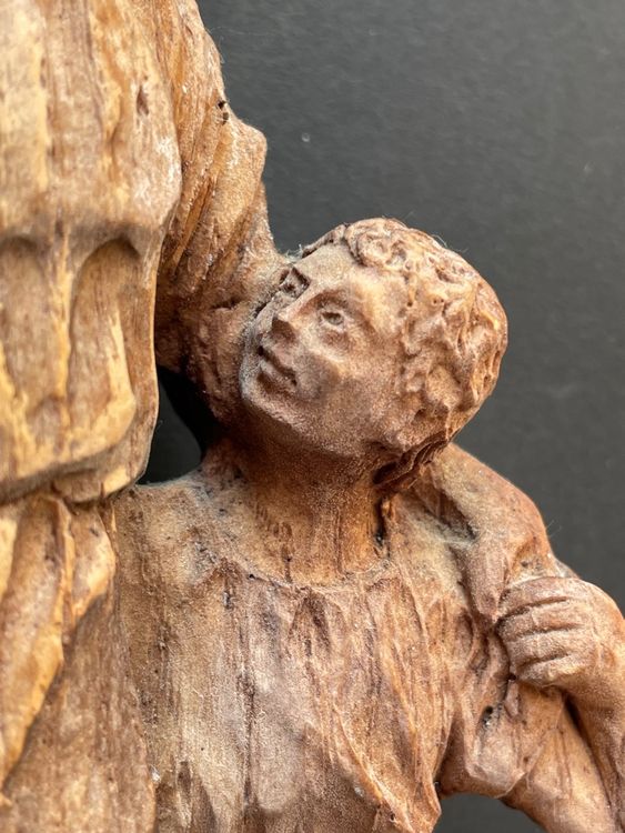 Antik: In Holz geschnitzter Wilhelm Tell mit Walter signiert (Gebraucht ...