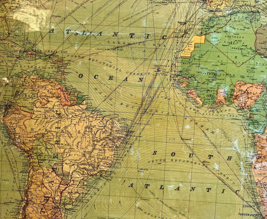 Weltkarte von 1948 (Mercantile Map of the world) (Gebraucht) in Cham ...