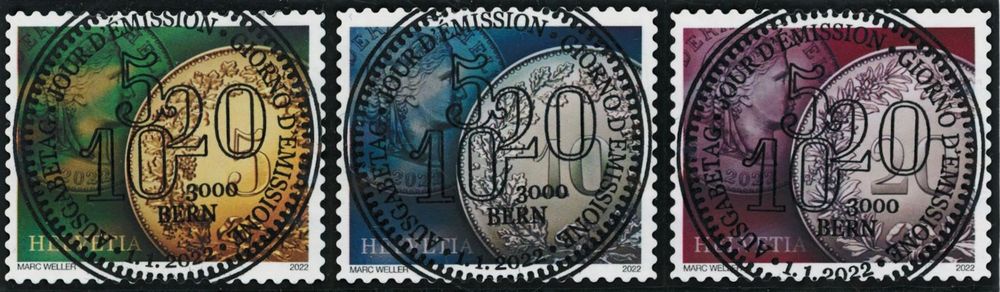 2022 - Münzen - Ersttag Voll Stempel ET (Gebraucht) in Schindellegi für CHF 1.5 – mit Lieferung ...