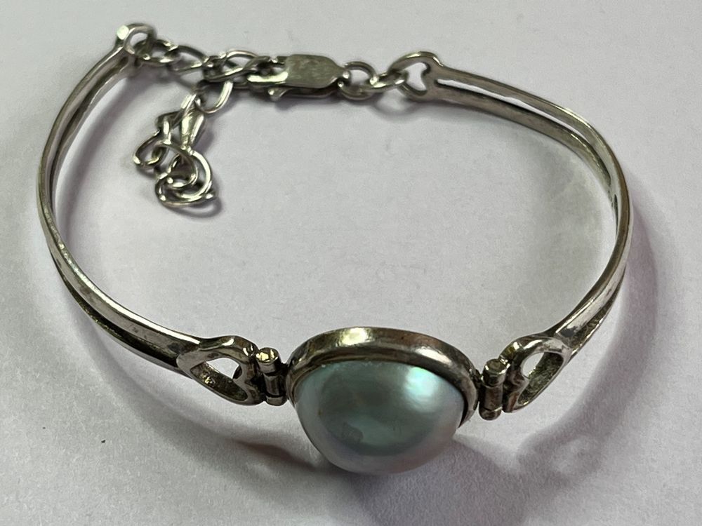 Armreif 925 Silber mit MABE Perle (Gebraucht) in für CHF 34 – mit ...