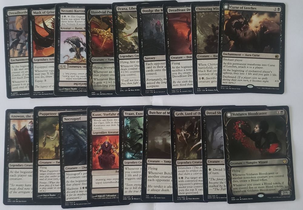 MtG - 16 schwarze Rares + 2 Mythics | Kaufen auf Ricardo