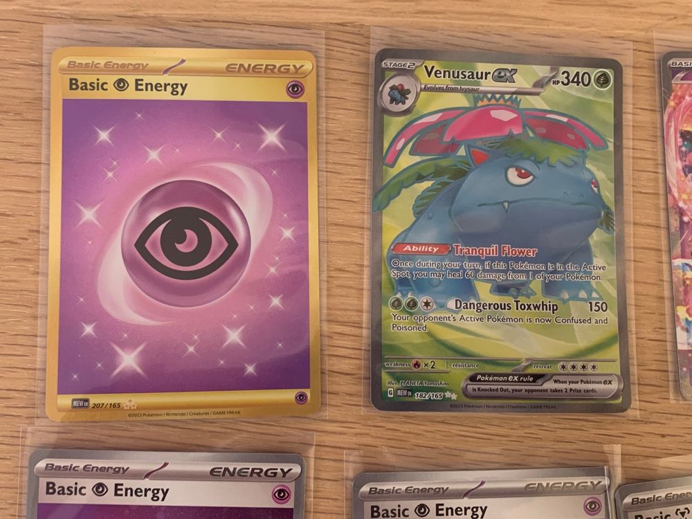 7 seltene Pokemon 151 Karten / Gold Basic Energy/Venusaur ex (Neu ...