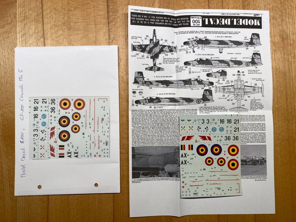 Decals 1/72 - CF-100 Canuck Mk.5 von Model Decal (Neu (gemäss ...