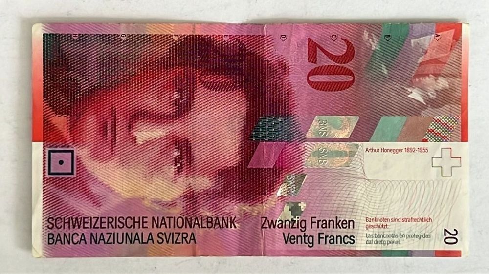 20 FRANKEN NOTE TYP ARTHUR HONEGGER (Gebraucht) in wattwil für CHF 25 ...