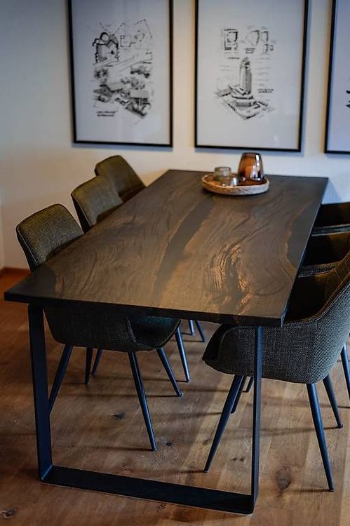 Mooreiche Bretter Unikat Edelholz Deko Tisch 4 Stk 32 mm Set (Gebraucht ...