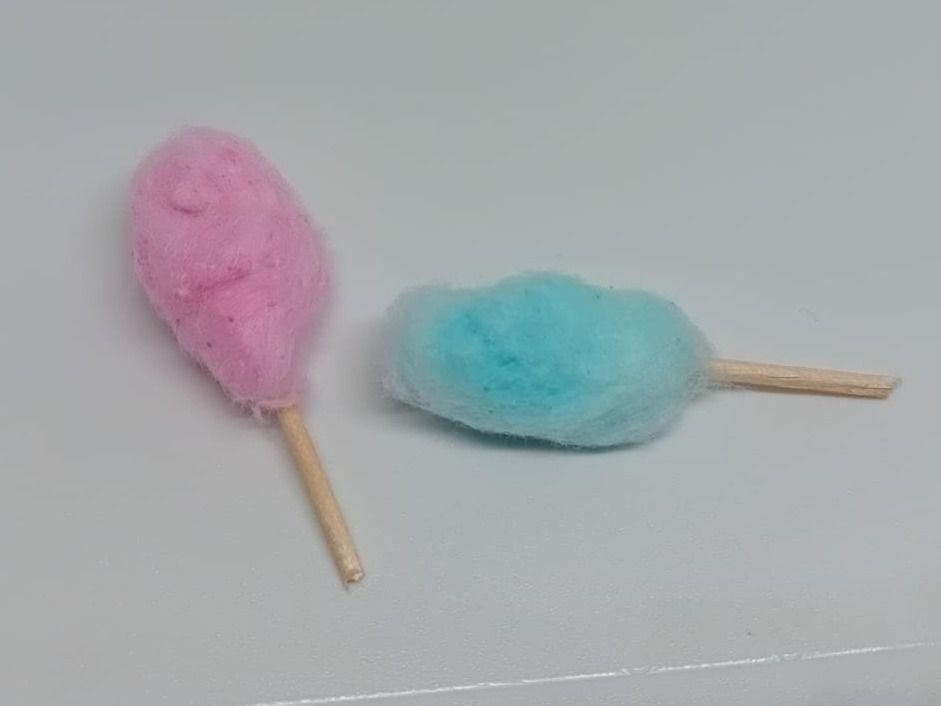 Zuckerwatte am Stiel , Miniaturen, Puppenhaus, Verkaufsladen (Neu ...