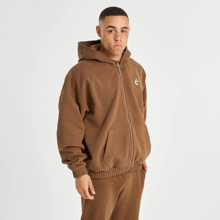 ÉRE STUDIOS Basic Zipper Hoodie - Coffee Brown S (Neu und ...