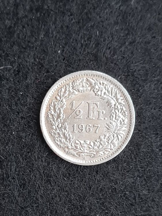 50 Rappen 1967 ( Silbermünze ) fast Stempelglanz (Gebraucht) in Contra für CHF 3 – mit Lieferung ...