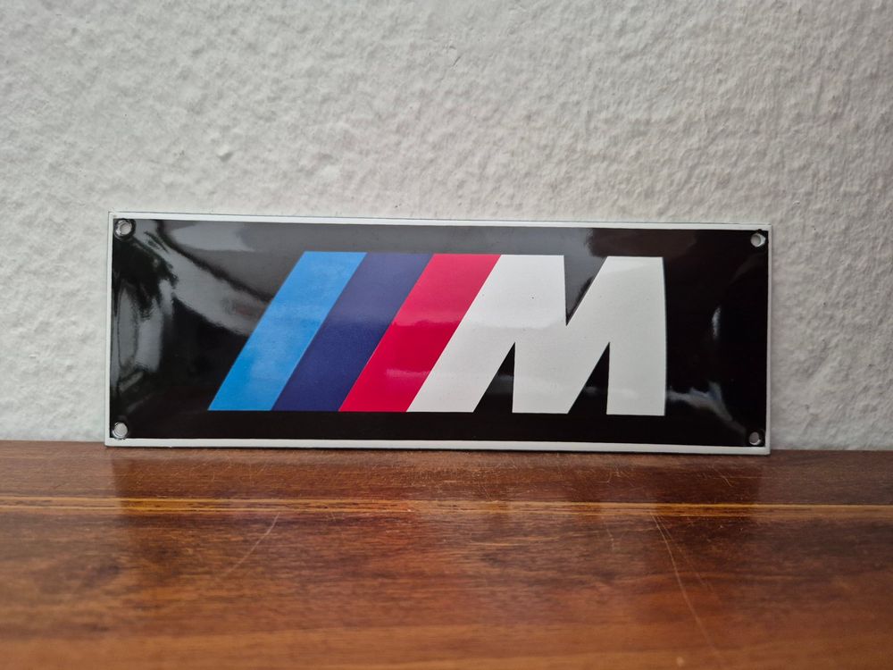 Emailschild BMW M Power Logo Emaille Schild Reklame Retro (Neu (gemäss ...