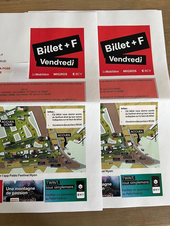 1 billet Paléo 23 vendredi (Neu und originalverpackt) in Gingins für ...