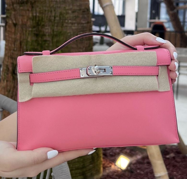 Hermes Kelly Pochette Rose Ete Phw D (Neu (gemäss Beschreibung)) in ...