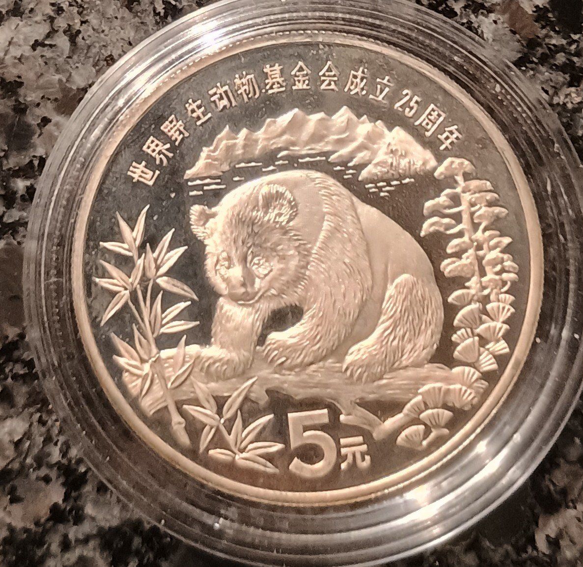 5 Yan Silbermünze 1986 China, Silber 900, China Panda 1986 (Gebraucht ...