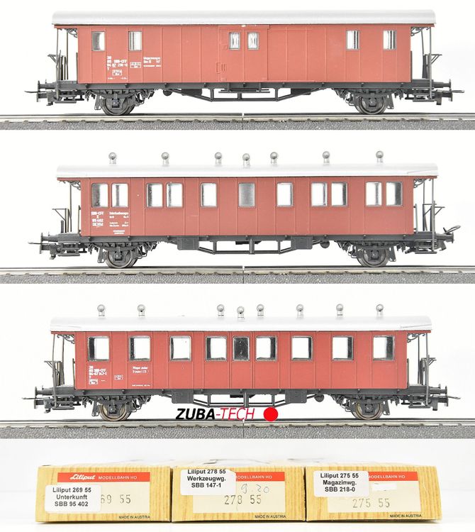 Liliput 3x Dienstwagen der SBB H0 GS mit OVP (Neu (gemäss Beschreibung)) in St. Gallen für CHF ...