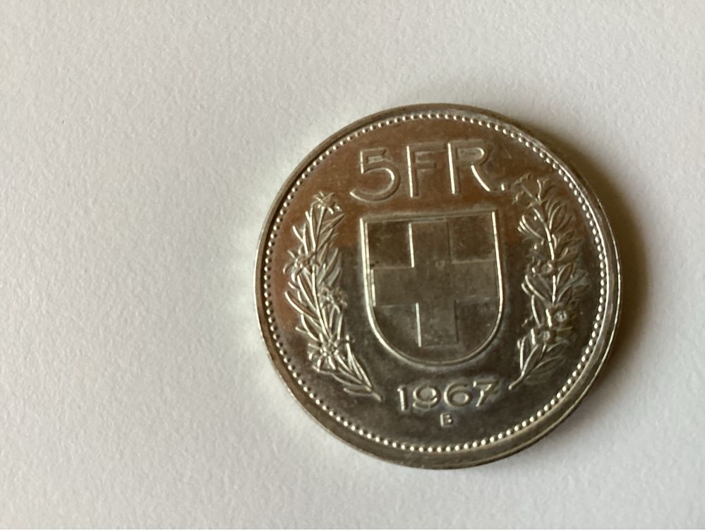 5 Franken Münze 1967 (Gebraucht) in Reichenbach i. K. für CHF 10 – mit Lieferung auf Ricardo kaufen