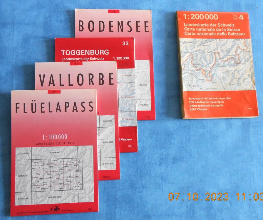 Landeskarten der Schweiz, M 1: 100 000/1:200 000 (Lot 4) | Kaufen auf ...