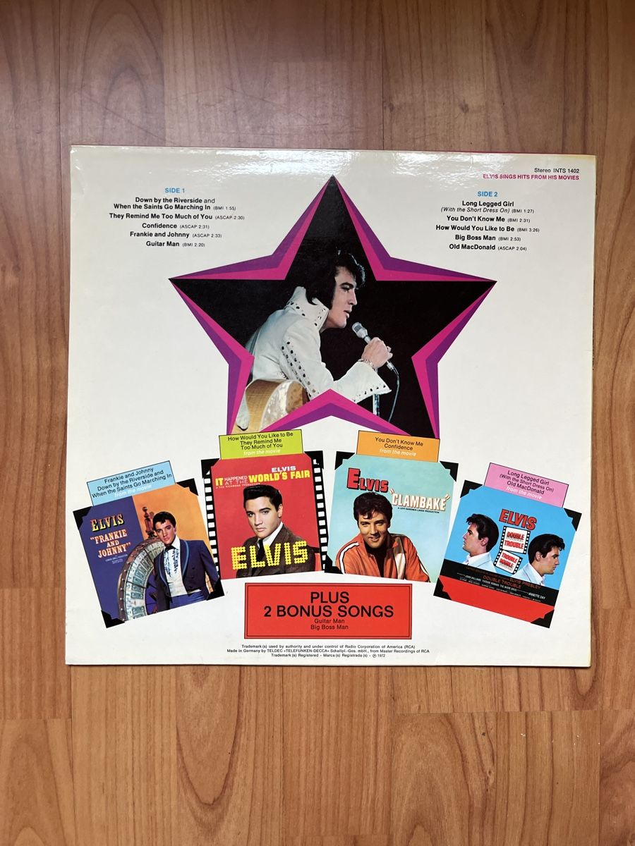 Elvis Sings Hits from His Movies – Volume 1 (Vinyl) (Gebraucht) in ...