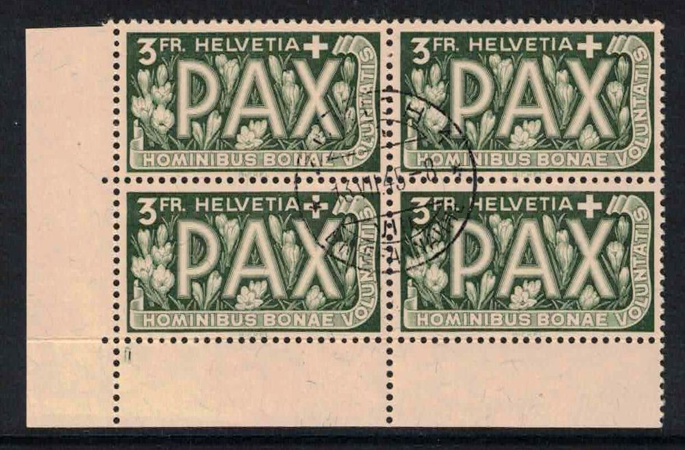 1945 PAX 3Fr. Nr. 272 im 4er-Block ʘ (Neu (gemäss Beschreibung)) in Nuglar für CHF 90 – mit ...