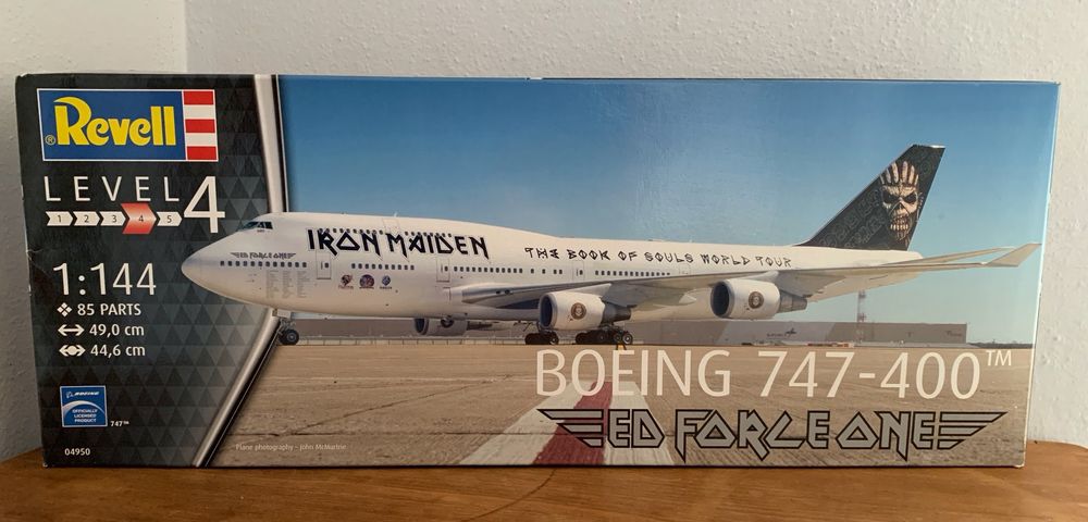 REVELL-IRON MAIDEN-MODELLINO BOEING 747-400-"ED FORCE ONE" (Neu und ...