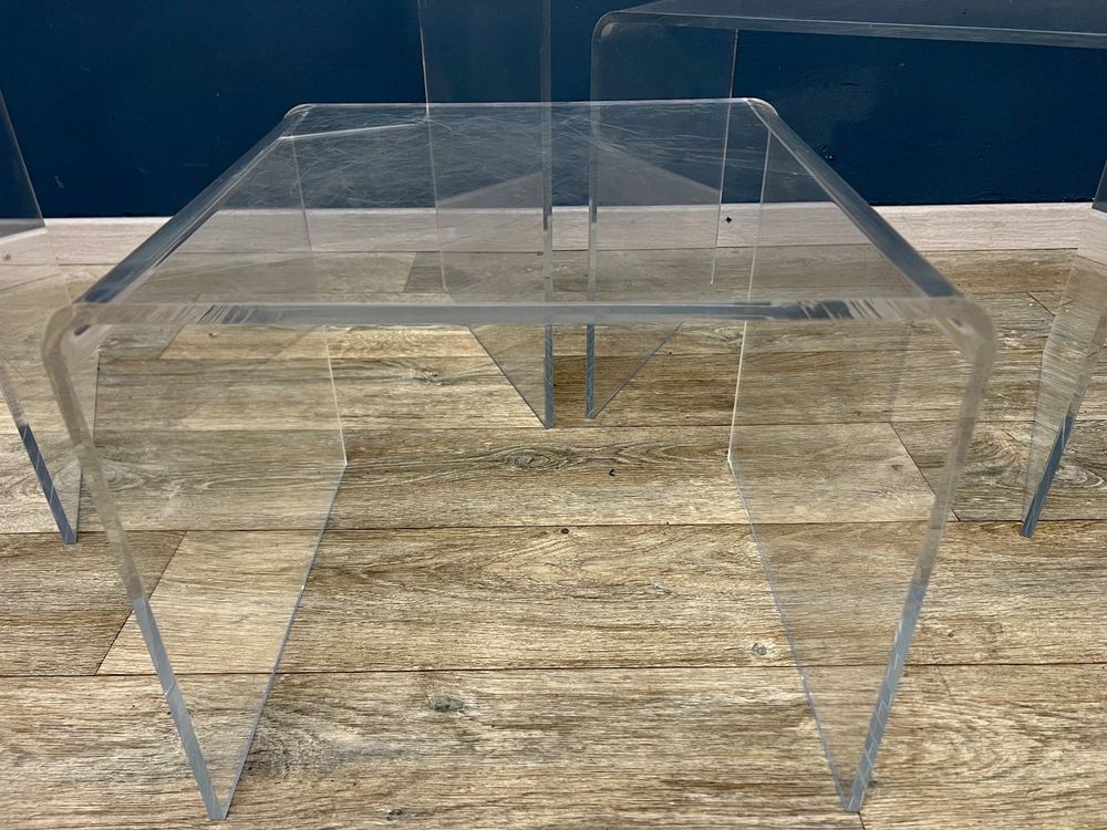 80er Plexiglas Design 3 Satz Tisch Beistelltisch Couchtisch | Kaufen ...