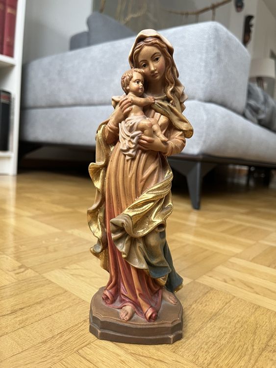 Muttergottes Maria Jesus Statue handgeschnitzt Südtirol | Kaufen auf ...
