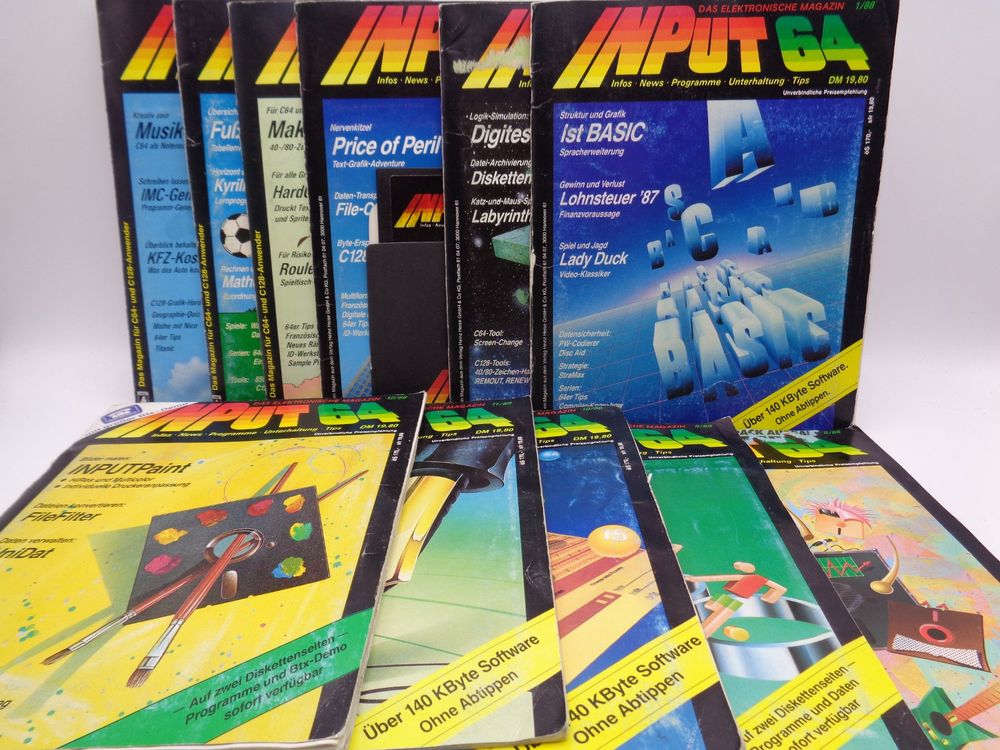 COMMODORE 64: INPUT 64: DISKETTEN-MAGAZIN JAHRGANG 1988 (Gebraucht) in ...