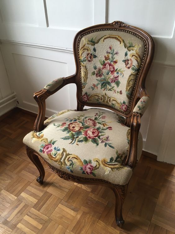 Sessel mit Gobelin-Stickerei | Kaufen auf Ricardo