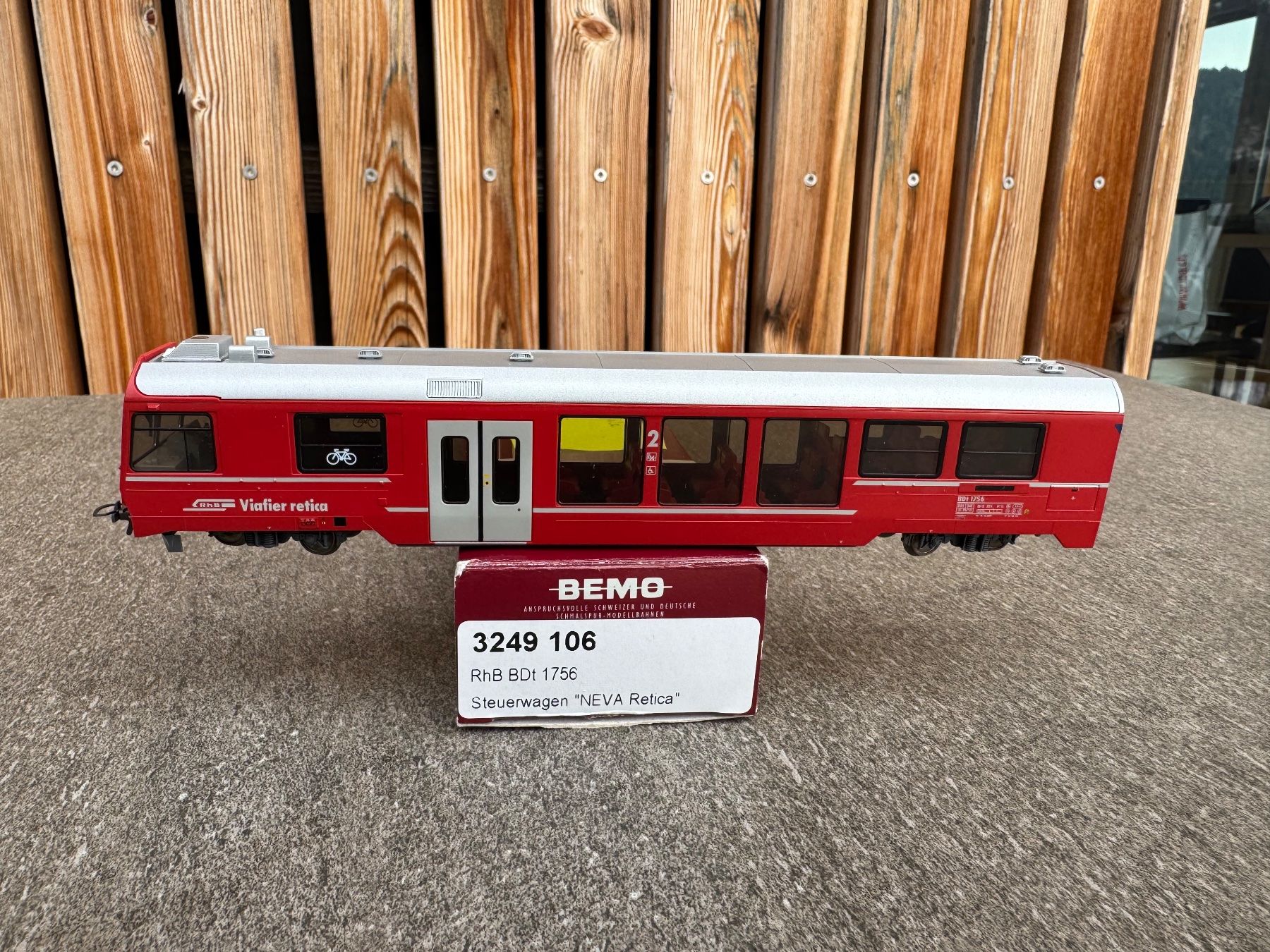 Bemo 3249 106 RhB BDt 1756 Steuerwagen NEVA retica neuwertig (Gebraucht ...