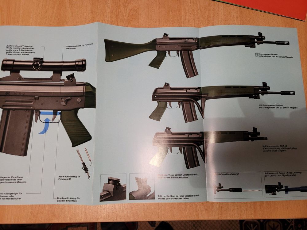 Brochure originale Sig sur le SG 540, SG 542, SG 543 (Neu (gemäss Beschreibung)) in Choëx für ...
