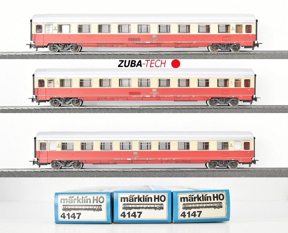 Märklin 3x 4147 Rheingold Personenwagen der DB H0 WS mit OVP | Kaufen ...