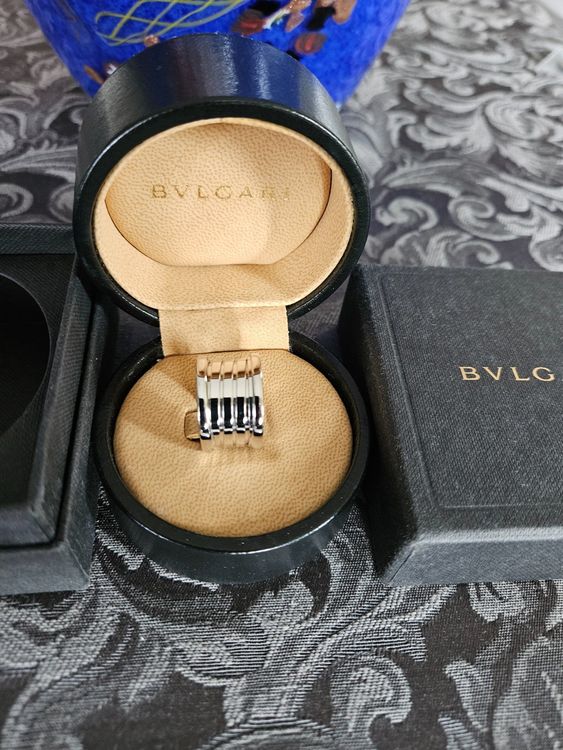 Neuwertiger Bulgari Zero1 5 Band Ring 18 Karat Weissgold | Kaufen auf ...