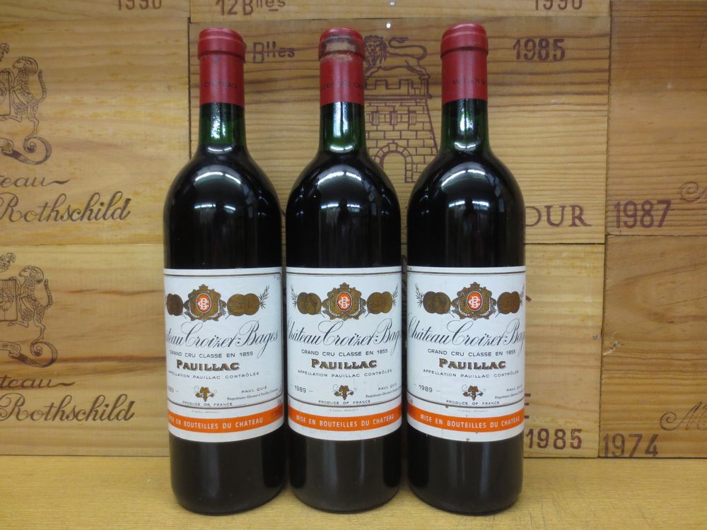 3 Fl. Chat. Croizet - Bages Grand Cru Classe 1989 (Lot 1248) (Neu ...