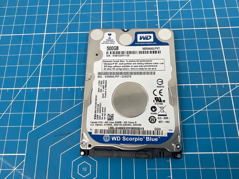 WD Scorpio Blue HDD 500GB in gutem Zustand funktioniert noch | Kaufen ...