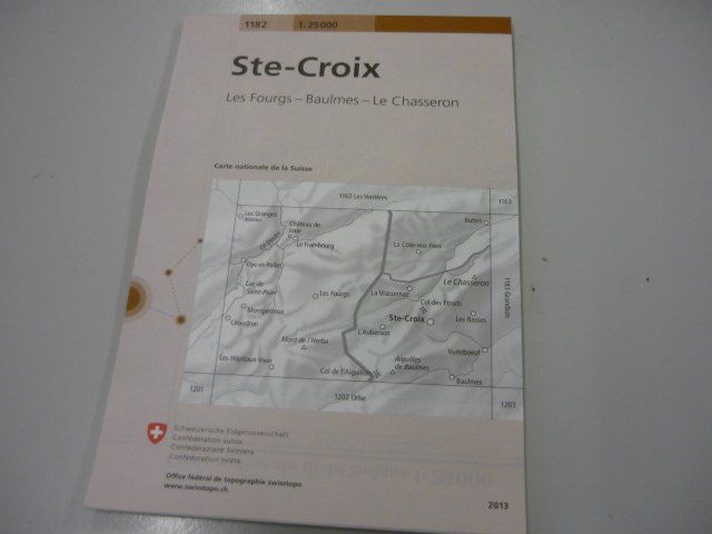 Wanderkarte 1182 Ste - Croix Landkarte Wandern 1:25000 (Gebraucht) in ...
