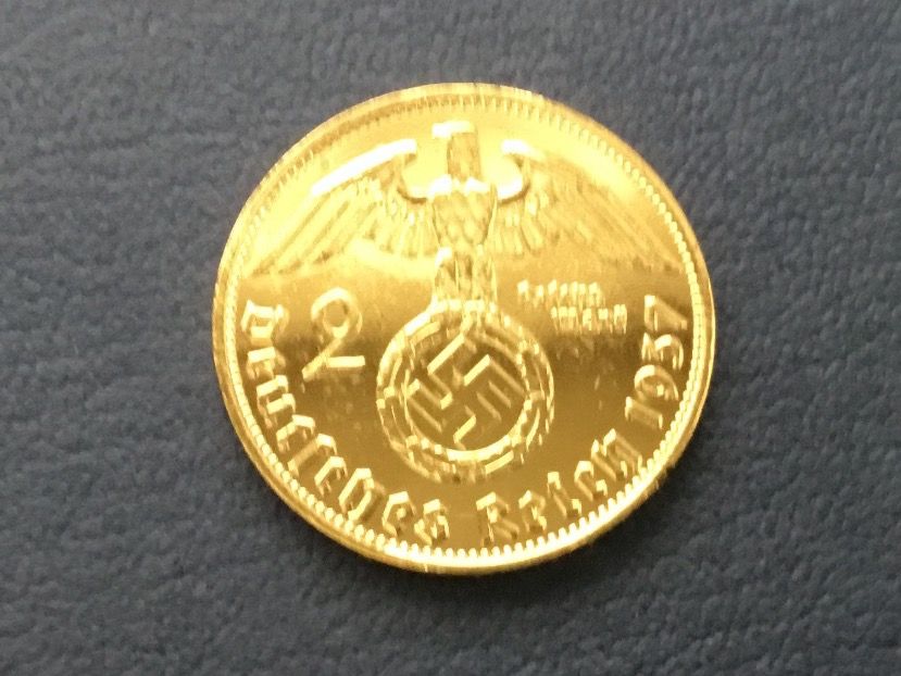 2 Reichsmark1937. A Silbermünze poliert und vergoldet Stgl (Gebraucht) in St. Margrethen SG für ...