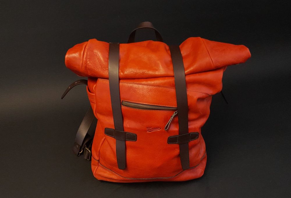 TANNER Roter Leder Rucksack | Kaufen auf Ricardo