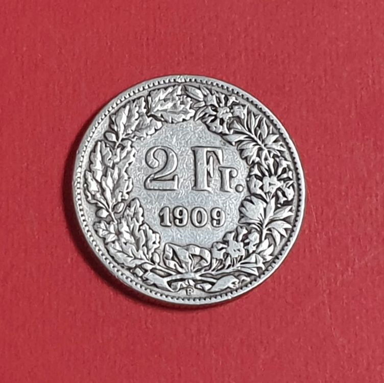 2 Franken 1909 Auflage in Mio. 0.3 „Silber“ (Gebraucht) in Uttigen für CHF 7 – mit Lieferung auf ...