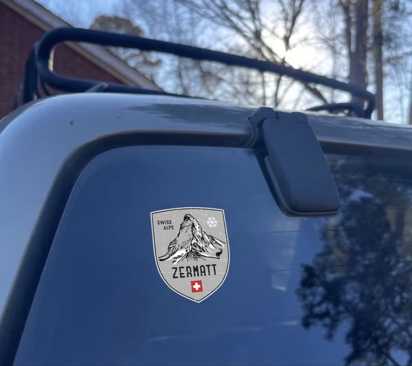 Zermatt Berg Schweizer Emblem Vinyl-Aufkleber für Auto-Stoßs (Neu und ...