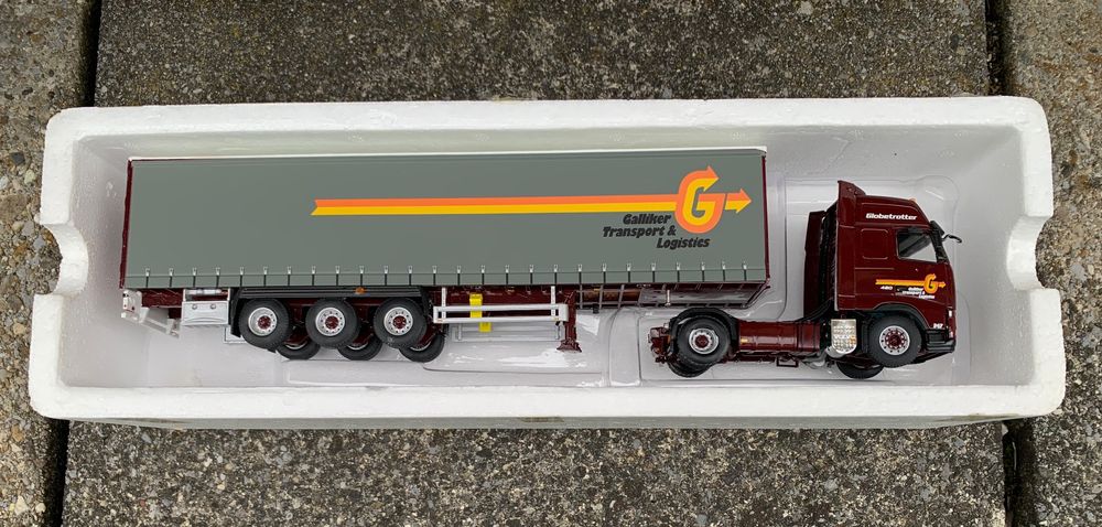 WSI Volvo FH3 mit Planenauflieger 1:50 Galliker (Neu (gemäss ...