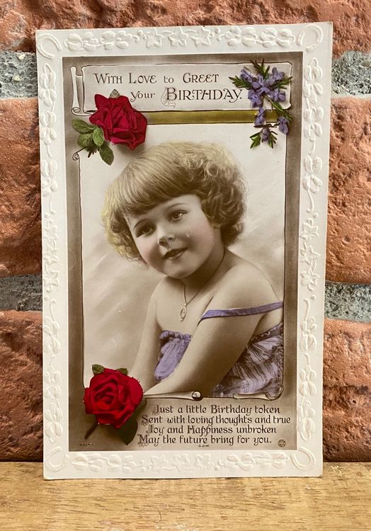 Antike Foto AK Kind - Mädchen in Lila aus England (Gebraucht) in Root für CHF 1 – mit Lieferung ...