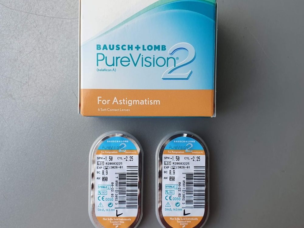 2 x Linsen Bausch + Lomb PureVision 2 toric NEU | Kaufen auf Ricardo