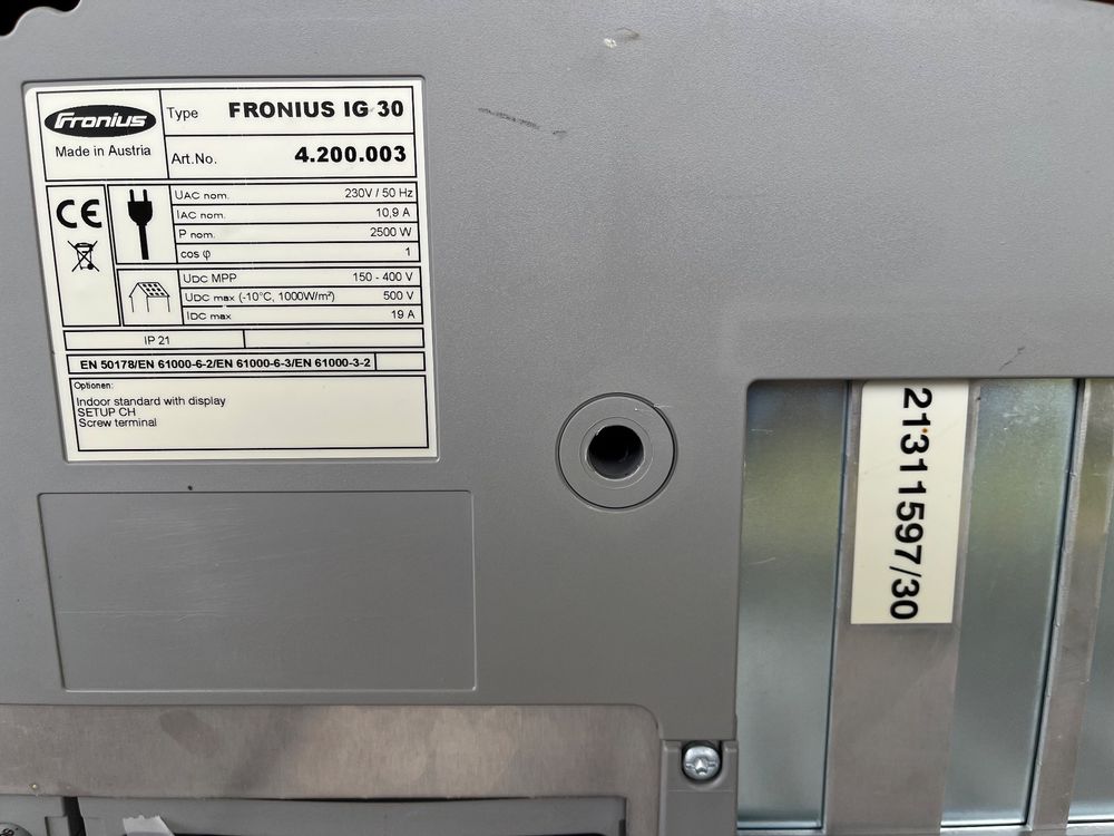 Fronius IG 30 Wechselrichter 2 Stück (Gebraucht) in für CHF 137 – nur ...