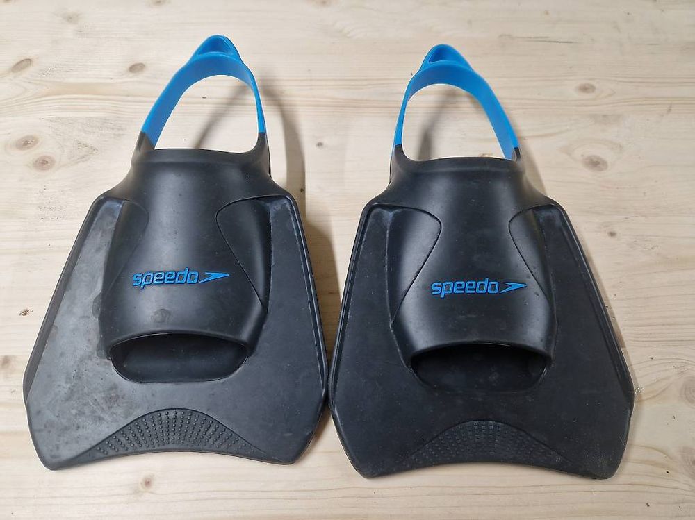 Schwimmflossen kurz Speedo - Biofuse Fitness Fins grau/blau (Gebraucht ...