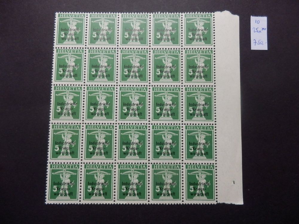 IKW (DI) Nr.10 25er Bogen Top-rar Selten KW. Fr.750.- !!!!! (Gebraucht ...