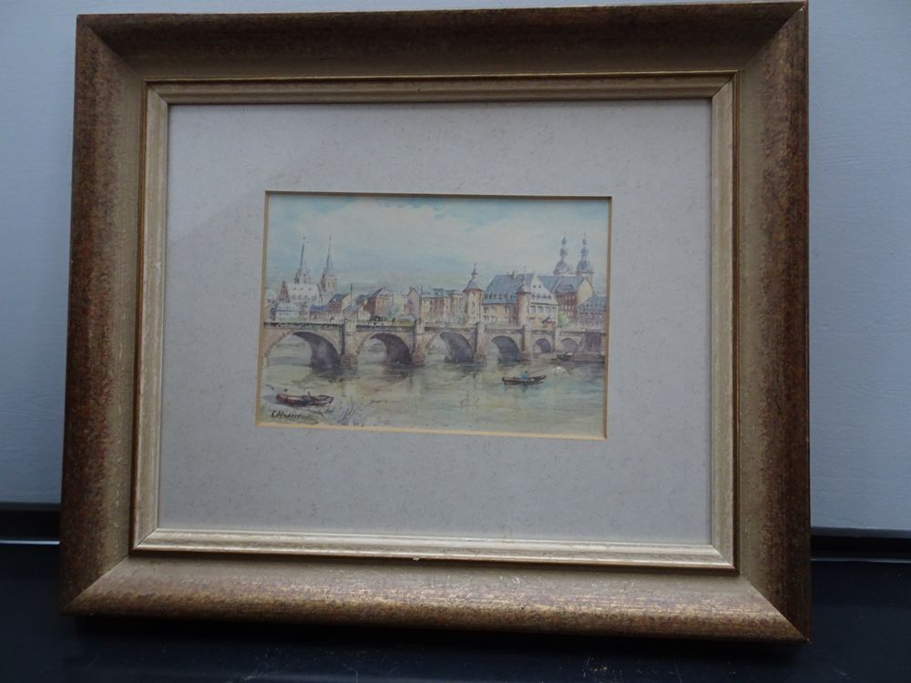 Koblenz Balduinbrücke Aquarell signiert (Gebraucht) in Siebnen für CHF 20 – mit Lieferung auf ...
