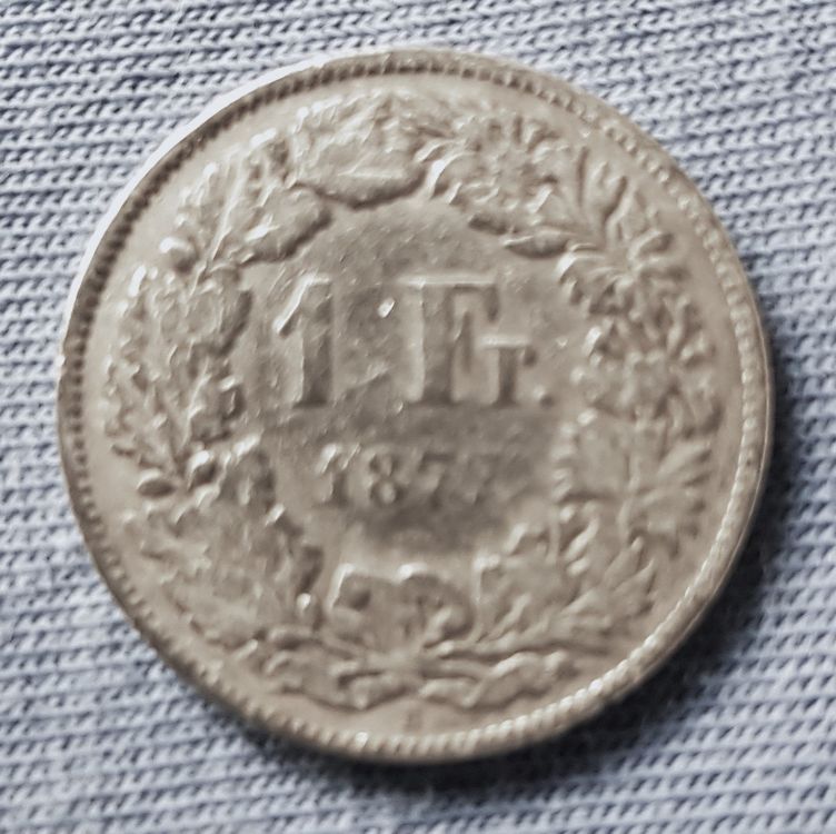 1 Franken 1877 seltene und uralte Silbermünze ab nur 1 Fr !! (Gebraucht) in Camignolo für CHF 3 ...