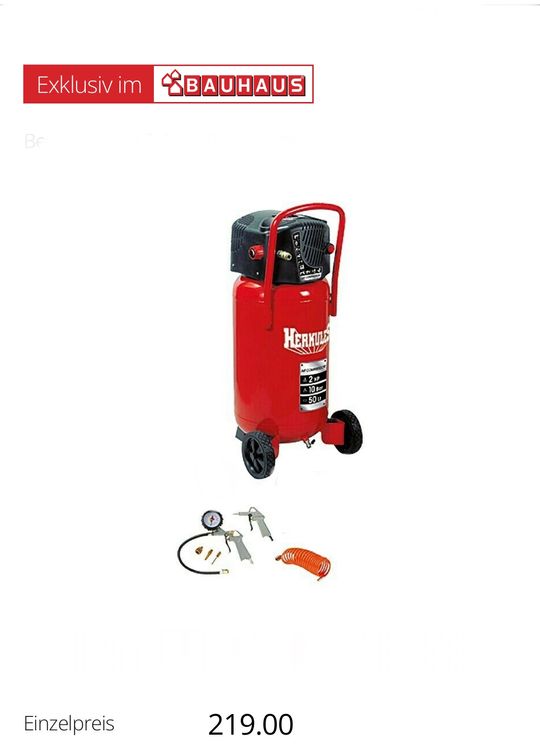 HERKULES Kompressor (Gebraucht) in Niederwangen BE für CHF 135 – nur Abholung auf Ricardo kaufen