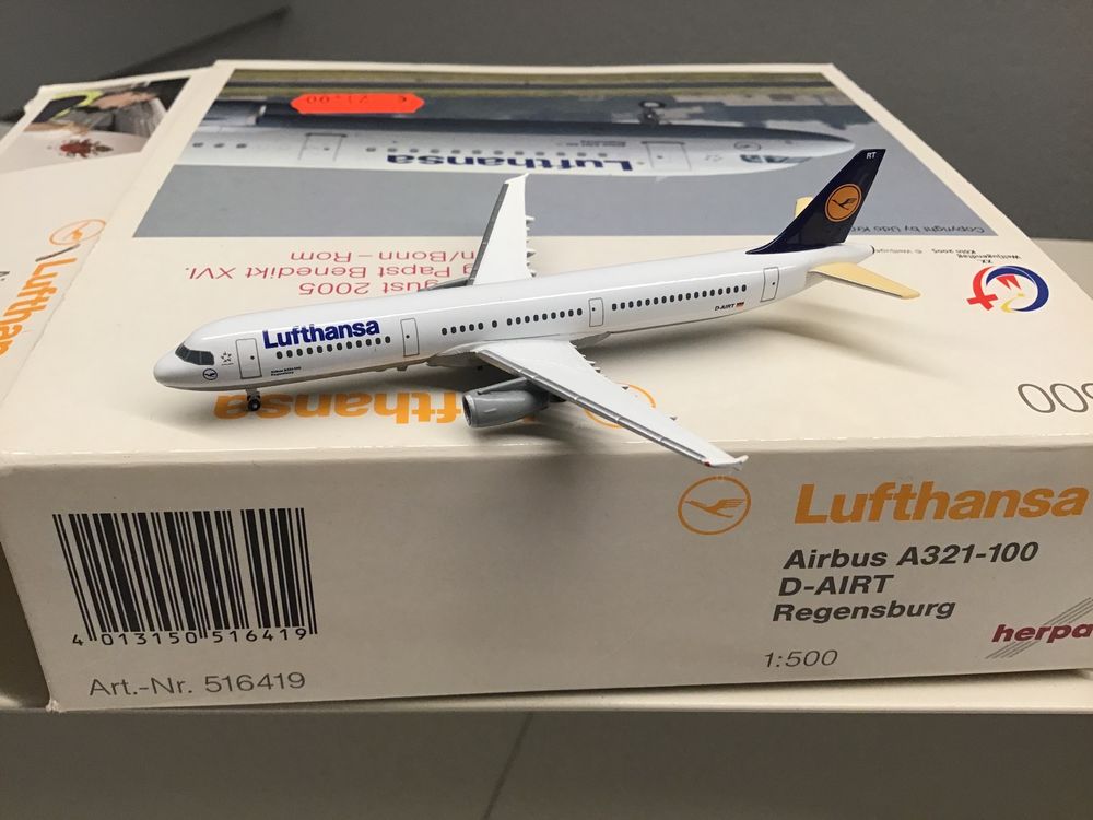 Lufthansa Airbus A321-100 Modell Flugzeug D-AIRT 1:500 Herpa | Kaufen auf Ricardo