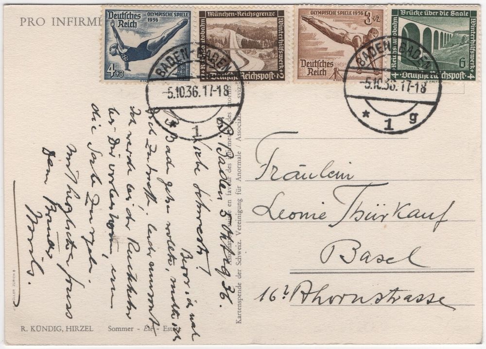 schöne PRO INFIRMIS Karte mit Frankatur vom Deutschen Reich | Kaufen auf Ricardo