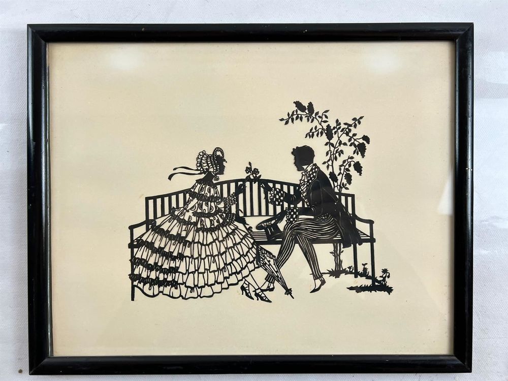 Romantisches Paar Scherenschnitt Bild | Kaufen auf Ricardo