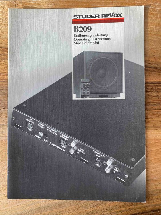 ReVox Manual B209 (Gebraucht) in Neuenkirch für CHF 8 – mit Lieferung ...